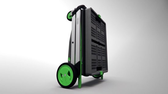 Clax Trolley - Opvouwbare boodschappentrolley met 2 kratten - 60 kg | bol