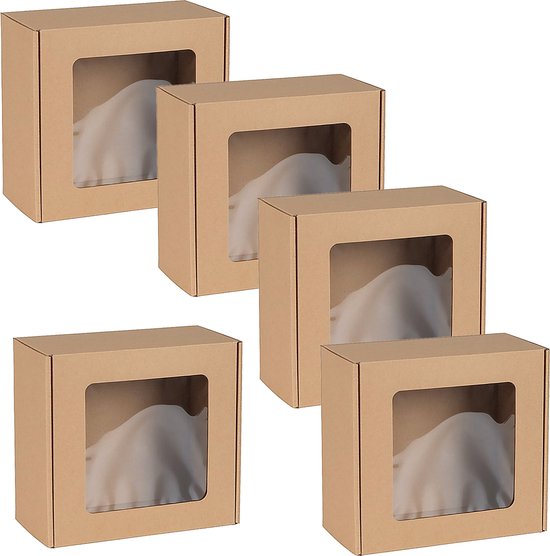 Vierkante Mode Doos met Venster, Geschenkdoos 20x20x10 cm | bol