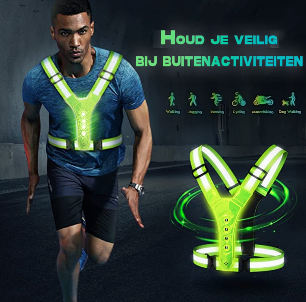 Hardloop Verlichting Van Hoge Kwaliteit (Geel) - One Size Fits All ...