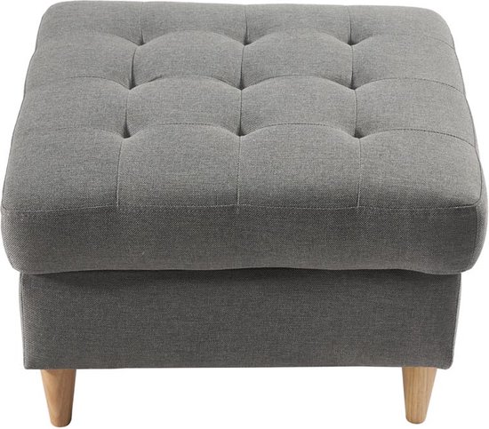 Marino poef stof grijs. | bol