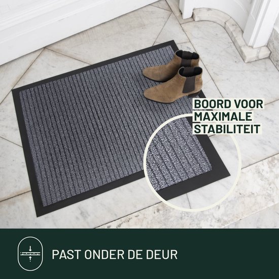 Deurmat Studio M - OPTICLEAN - Droogloopmat binnen - 60X80 cm - Grijs ...