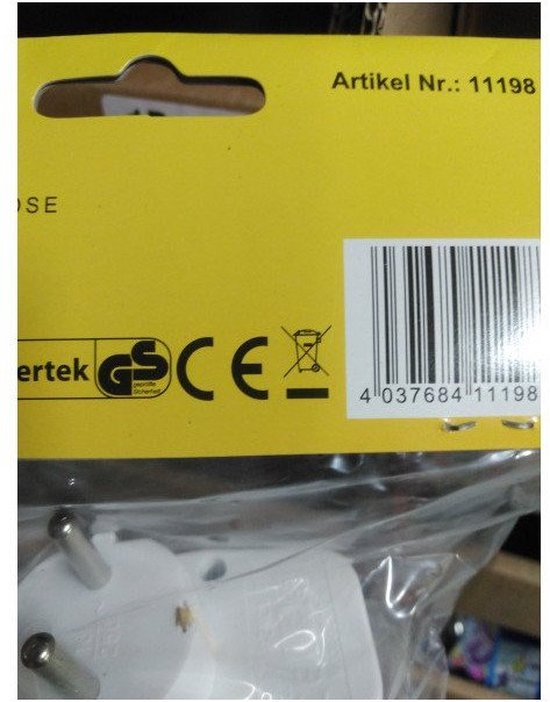 Humbert Stopcontact adapter - 3x - wit - met randaarde en schakelaar ...