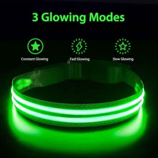 USB LED Halsband voor Honden Waterdicht Lichtgevende Halsbanden met 3 ...