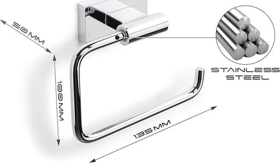 WC Rolhouder | Toiletrolhouder Chrome | Gepolijst RVS WC Papier Houder ...