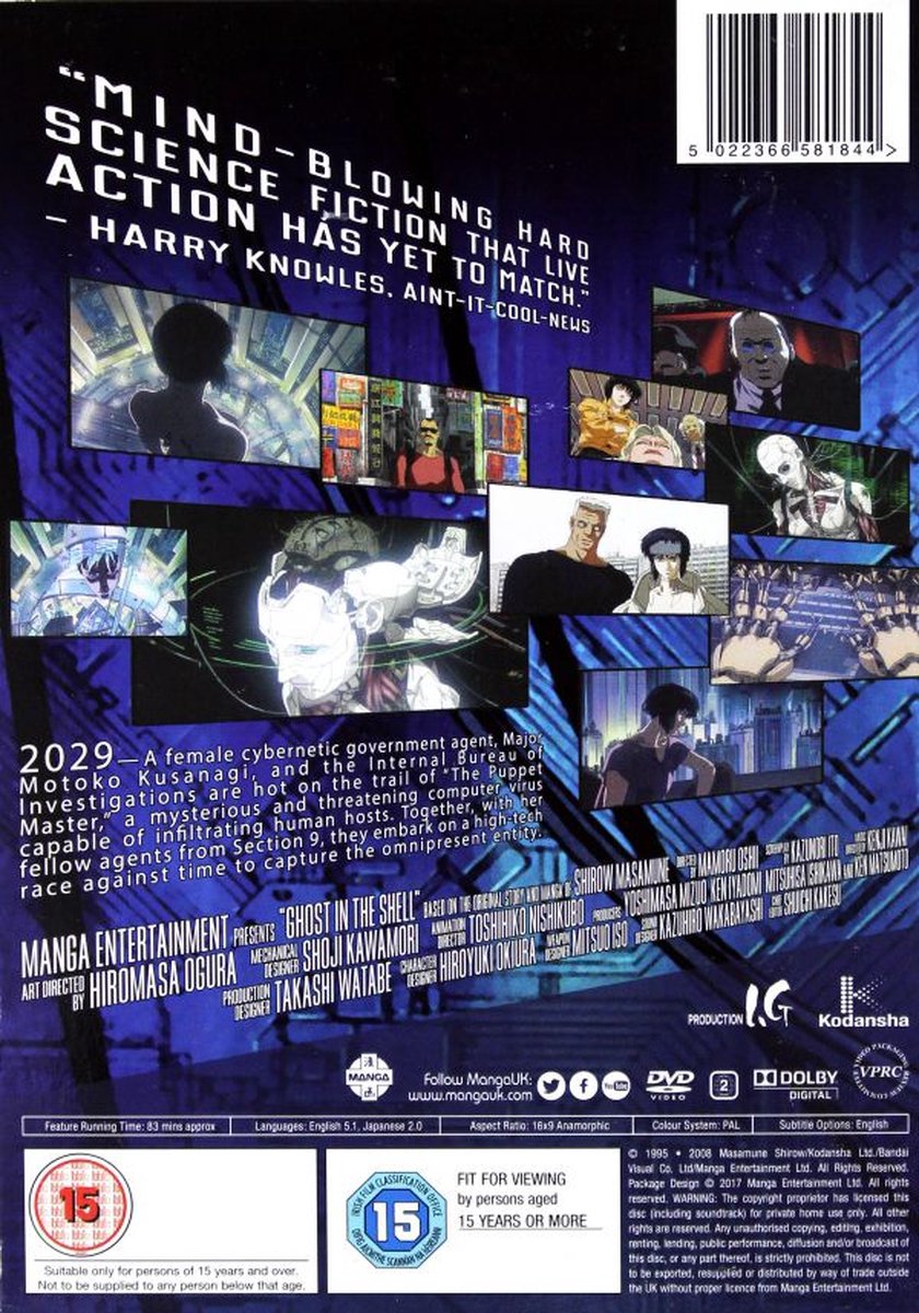 Ghost In The Shell (Dvd), Akio Ôtsuka | Dvd's | bol