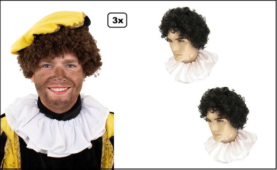 3x Kraag Trevira wit - Sint thema feest kragen evenement Piet ...