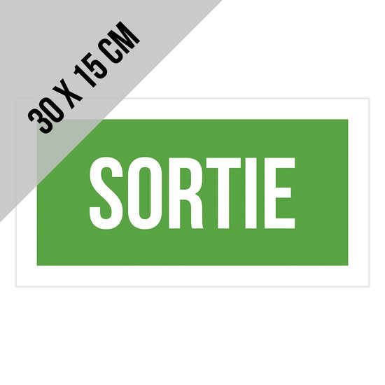 Pictogram/ bord | "Sortie" | 30 x 15 cm | Uitgang | Exit | Aanwijzer ...