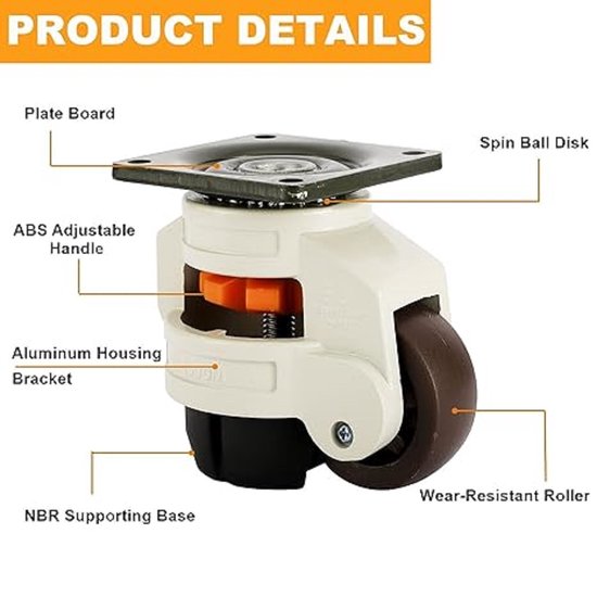 Heavy Duty Casters / Trolley Wheels for Furniture - Rubber Heavy Duty ...