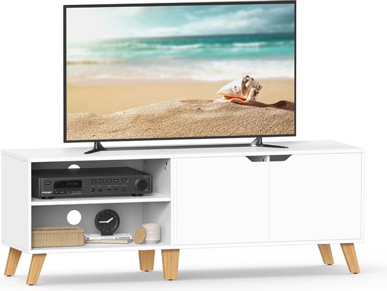 TV-meubel, 2-deurs TV-tafel, 140 cm lang, TV-rek voor TV's tot 65 inch ...