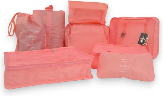 Packing Cubes - Roze - 9-delige set - Packing Cubes Compression ...