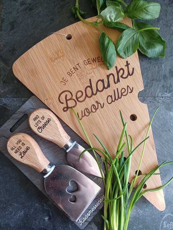 Borrelplank-Bedankt-Bedankt voor alles-Je bent geweldig-Dankbaar ...