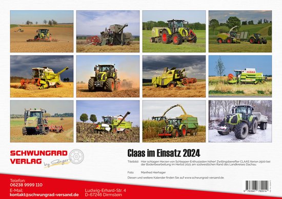 Trekker kalender Claas 2024 | bol