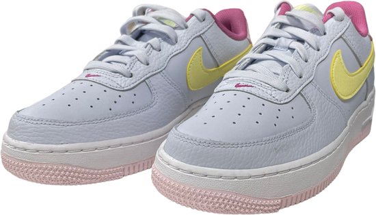 Nike air force 1 (gs) - baby blauw - geel - paars - maat 38.5 | bol