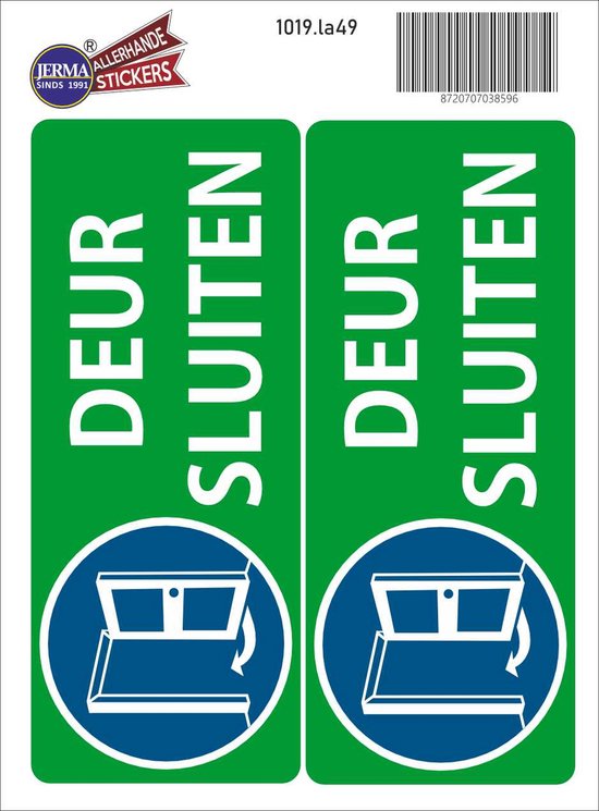 Deur sluiten sticker set 2 stuks | bol