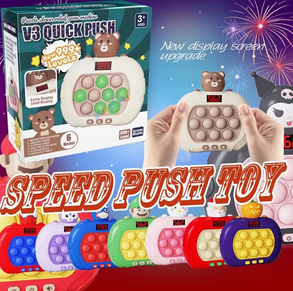 Pop It - Fidget - Pop It Spel - Anti Stress - Spiderman - Rood - Blauw ...