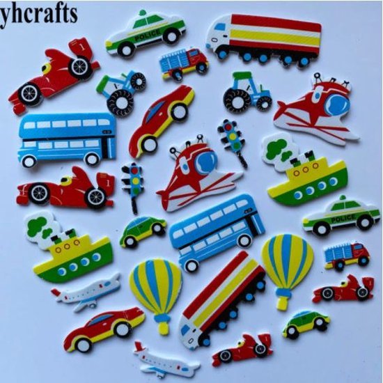 foam stickers Voertuigen 18 stuks | bol