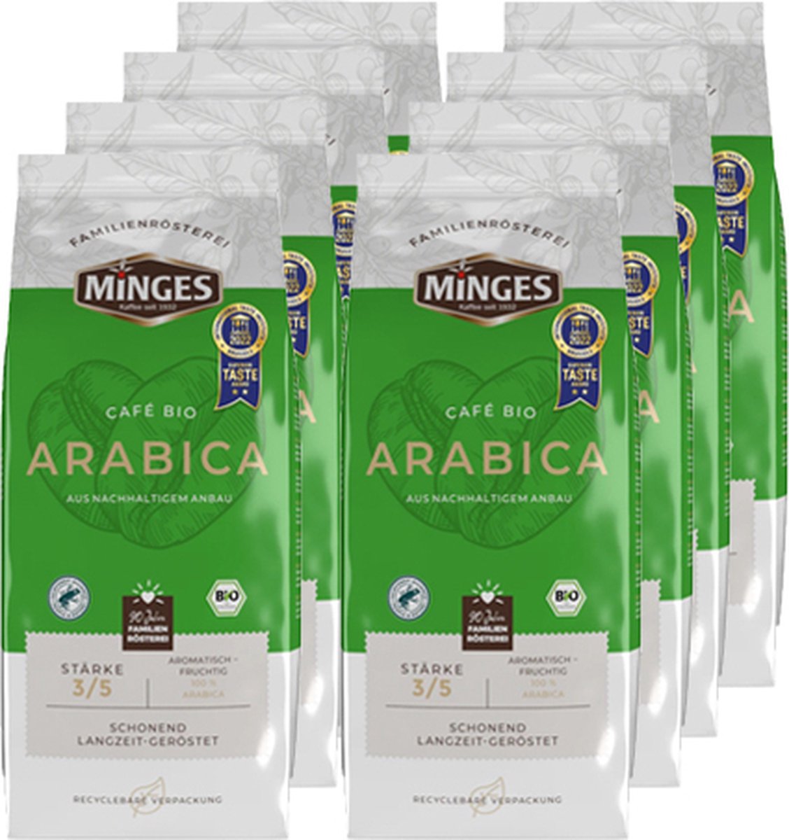 Minges - Bio-Café Arabica Bonen - 8x 1kg | bol