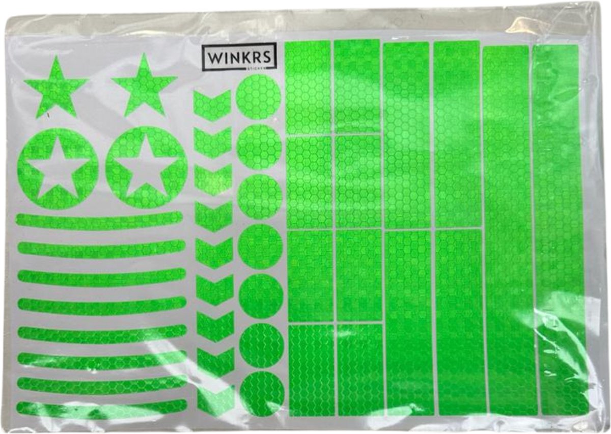 Reflecterende stickers - Reflectie stickers groen - Stickers die ...