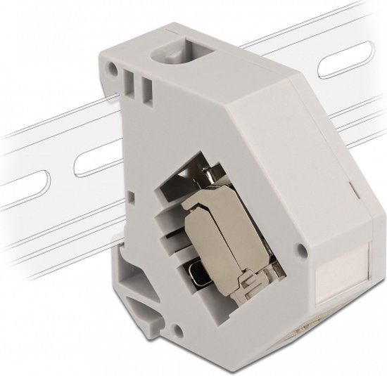 DIN Rail -adapter met Keystone -module RJ45 Jack CAT6A LSA | bol