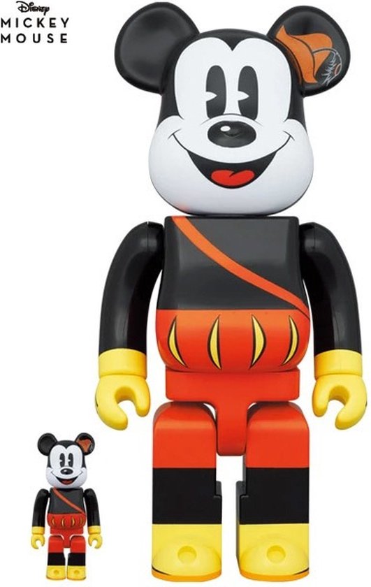 400% & 100% Bearbrick Set - Mickey Mouse (The Bard) | bol.