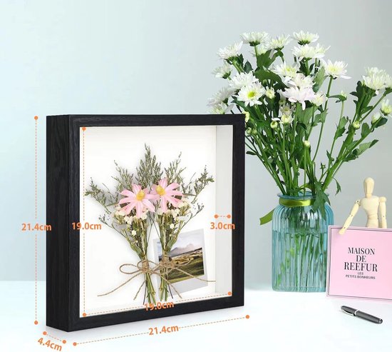 Cadres photo 3D à remplir, pack de 2 cadres objets 3D profonds de 20 x ...