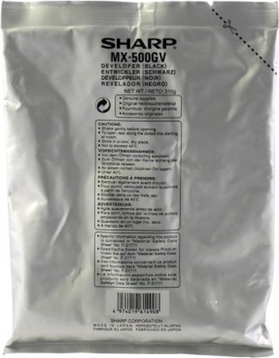 DEVELOPER SHARP MX500GV 150.000/200.000 PAGINA'S ZWART | bol