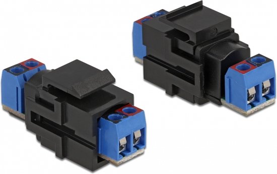 Keystone Module 2 Pin TerminalBlock naar TerminalBlock Black | bol
