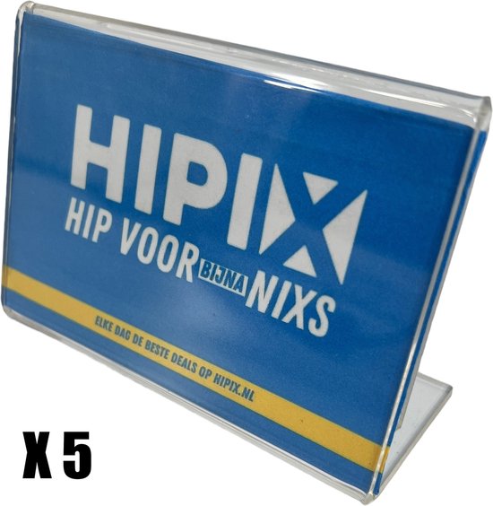 Hipix Display 12x8cm - Stevig Plexiglas - 5-Pack Transparant | bol.com