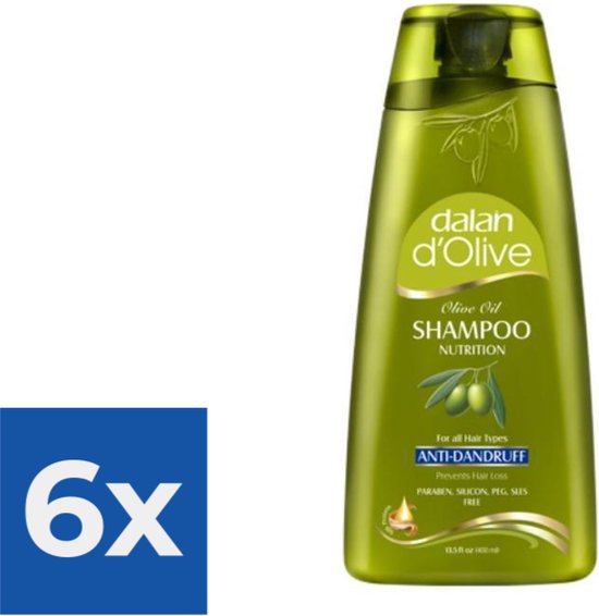 Dalan d'Olive Shampoo Anti Roos 400 ml - Voordeelverpakking 6 stuks | bol