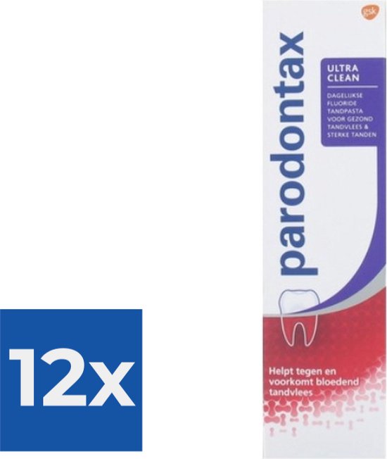 Parodontax Tandpasta Ultra Clean - 75 ml - Voordeelverpakking 12 stuks ...