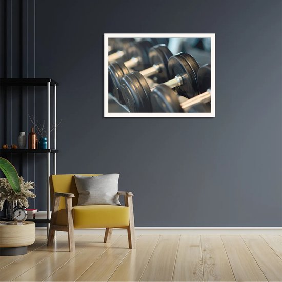 Poster Halters In De Sportschool Rechthoek Horizontaal Met Lijst XL (70 ...