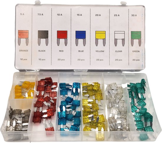 LB Tools Assortiment mini auto zekeringen 120 stuks zekering KFZ in 5A ...
