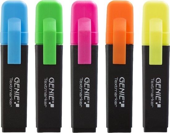 Textmarker 5-Farben 5 Stk. | bol