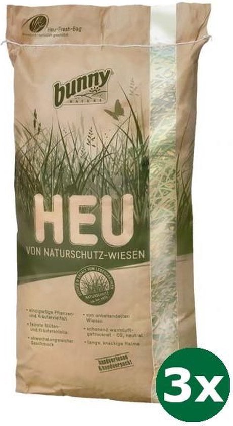 3x1,7 kg Bunny nature natuurweide hooi | bol