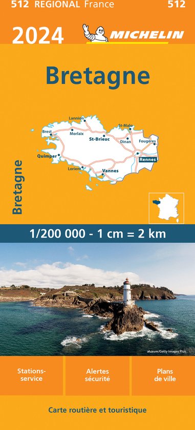 Regionale kaarten Michelin - Michelin Wegenkaart 512 Bretagne | bol