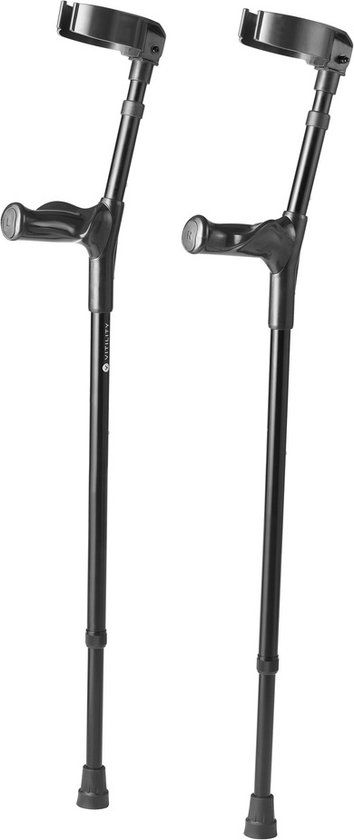 Loop Kruk Standaard met open manchet zwart (set) | bol