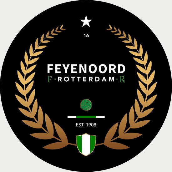 Feyenoord Schilderij - Gouden Krans - Voetbal - Muurcirkel - Poster ...
