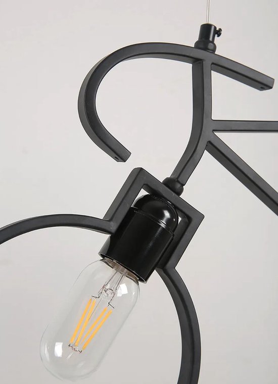 Creatieve hanglamp Fiets - 2 lichtbronnen - Wielen - Decoratie ...