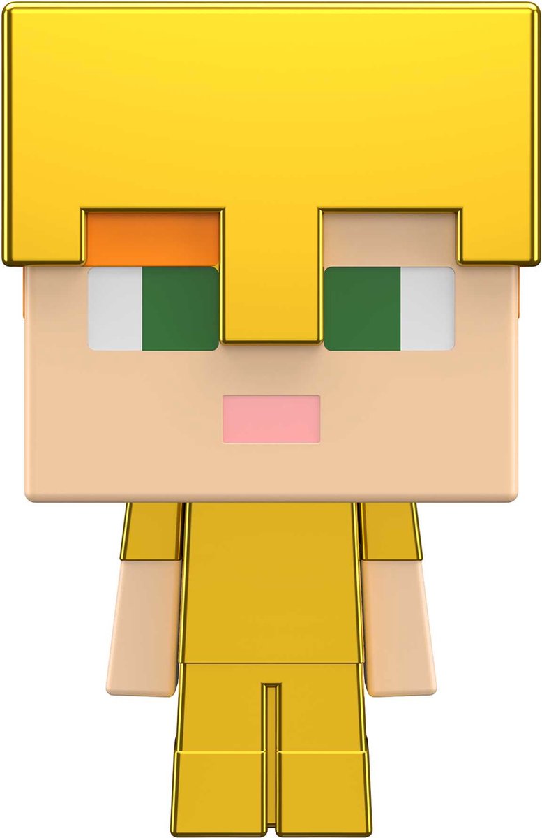 Minecraft Mob Heads Minis - Speelfiguur - Poppetje met gele helm | bol