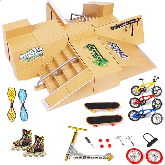 Seidon Fingerboard Skatepark - Fingerboard Ramps - Finger Bmx - Finger Step - Mini... | bol