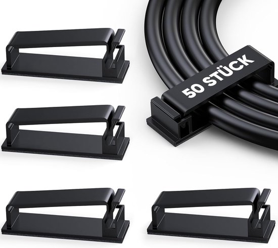 50 stuks zelfklevende kabelclips, kabelhouder, zelfklevend, sterke kabelorganizer,... | bol
