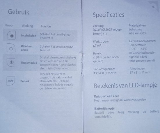 eTiger vierkante 433 mhz draadloze rf afstandsbediening es-rc1 voor ...
