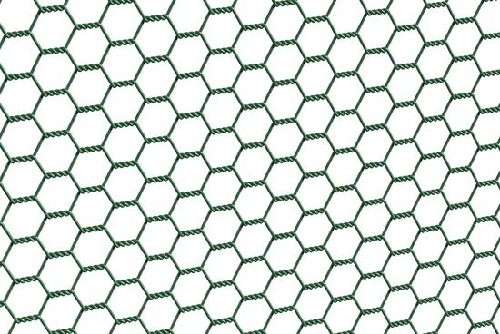 Alberts Zeshoekig gaas groen geplastificeerd, 100cm x 10m, 25x25cm, 1mm ...