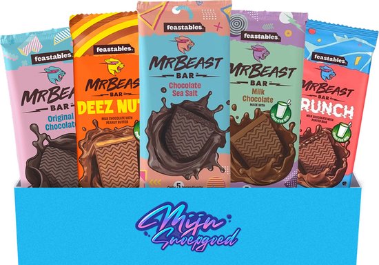 Mr. Beast Feastables Chocolade - Box 5 Stuks - Chocolate - Repen ...