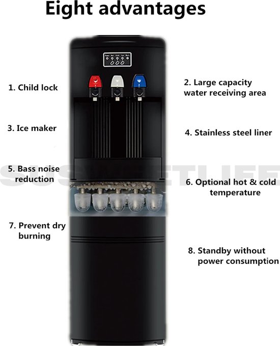 Machine à glaçons domestique verticale, distributeur Water , Water ...