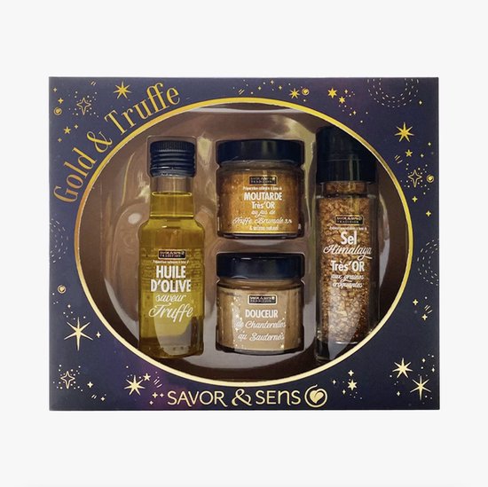 Savor & Sens Goud & Truffel Collectie Luxe Box Truffel Olijfolie ...