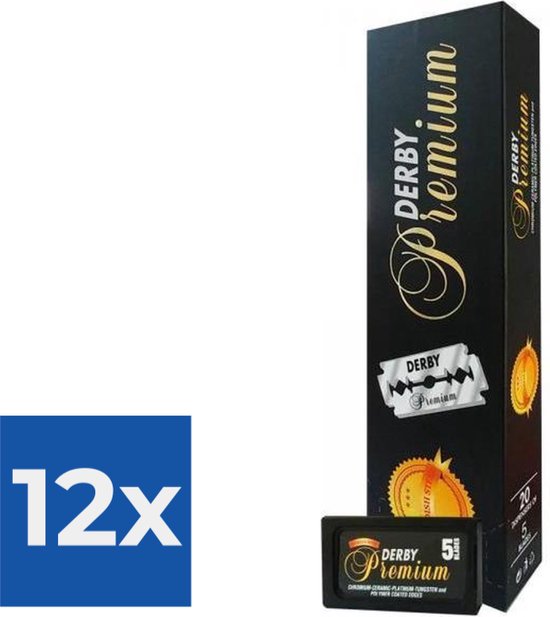 Derby double edge scheermesjes Premium 100 stuks - Voordeelverpakking 12 stuks | bol