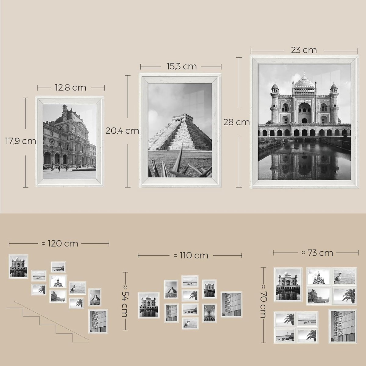 Fotolijsten, set van 10, fotolijsten voor meerdere foto's ...