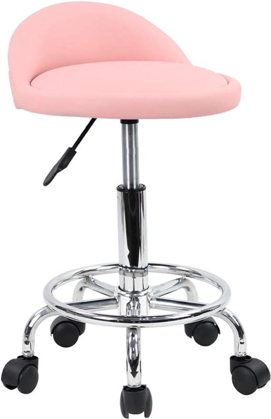 rolkruk - Roller Stool with Footrest Office Stools Height adjustable | bol