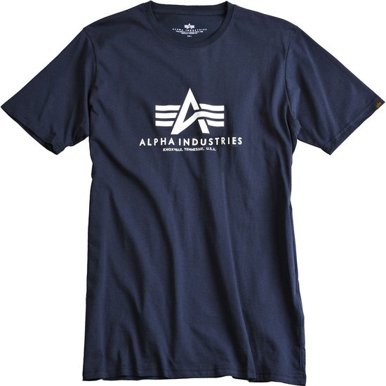 Alpha Industries Basic T-Shirt Navy Blue-M | bol